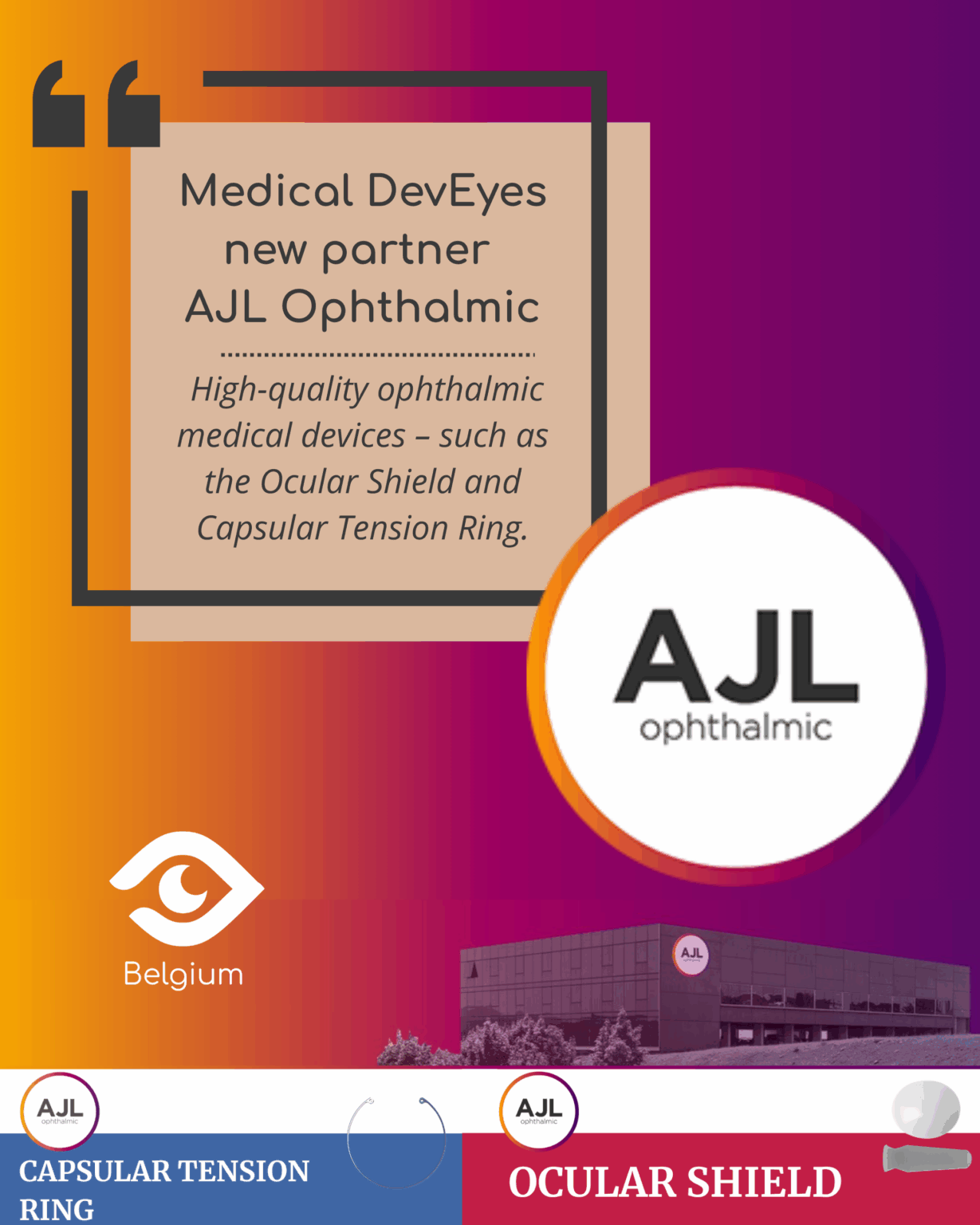 AJL Ophthalmic for Ocular Shield and capsular tension ring